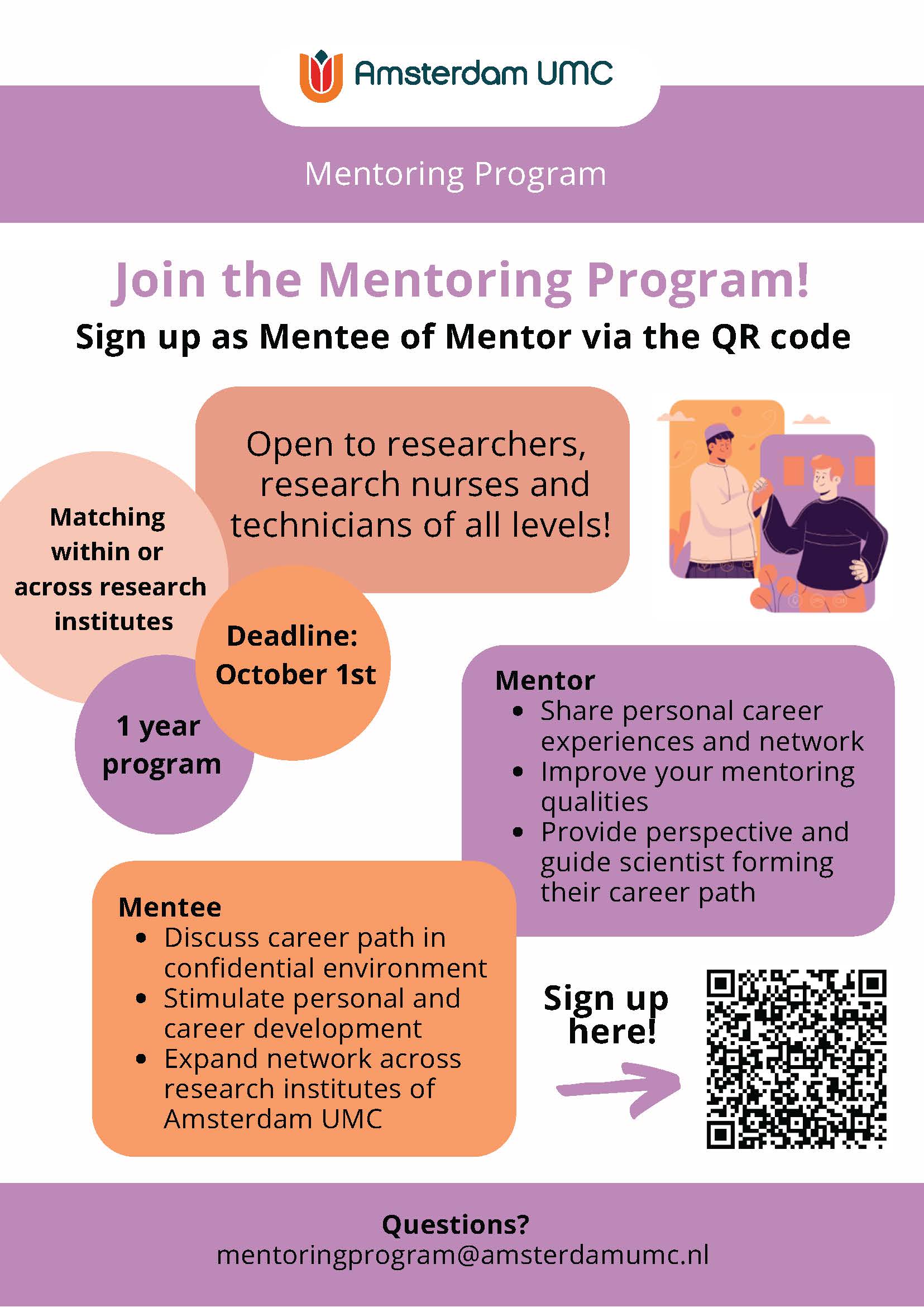 Mentoring Program Amsterdam UMC | Amsterdam UMC